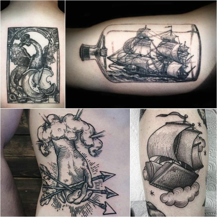 Etching Tattoo (Linework) - Highly Addictive and Endless Level of Details