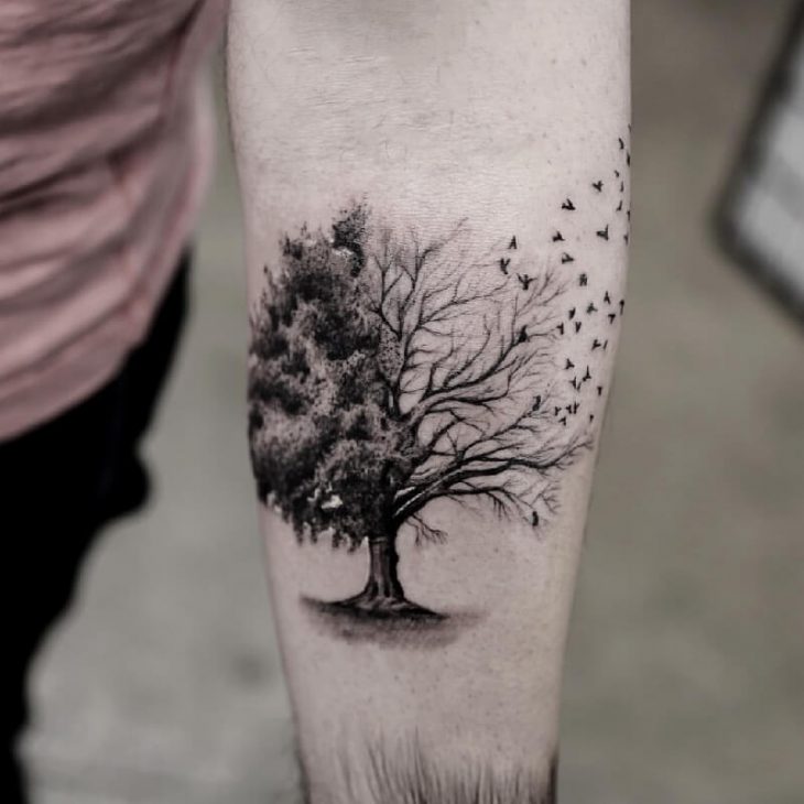 Tree Tattoo Design - Forest Ink Ideas as a Symbol of Life & Knowledge
